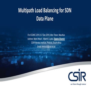 Multipath Load Balancing For Sdn Data Plane Ppt
