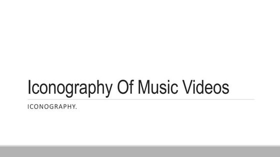 Code & conventions of a pop music video | PPTX