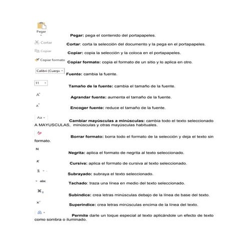 Iconos de la barra de insertar en microsoft word | DOCX