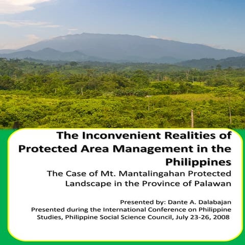 The Inconvenient Realities of Protected Area Management in the ...