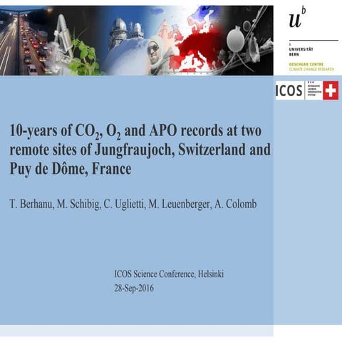 10-years of CO2, O2 and APO records at two remote sites of Jungfraujoch ...