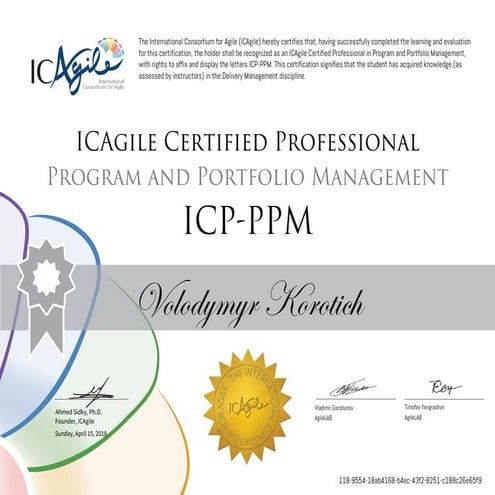 Program and Portfolio Management (ICP-PPM) | PDF
