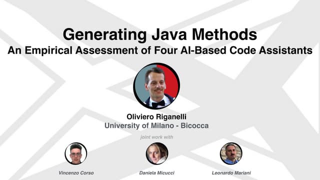 Generating Java Methods An Empirical Assessment Of Four Ai Based Code