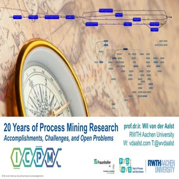 20 years of Process Mining Research (ICPM 2019 keynote) | PPTX