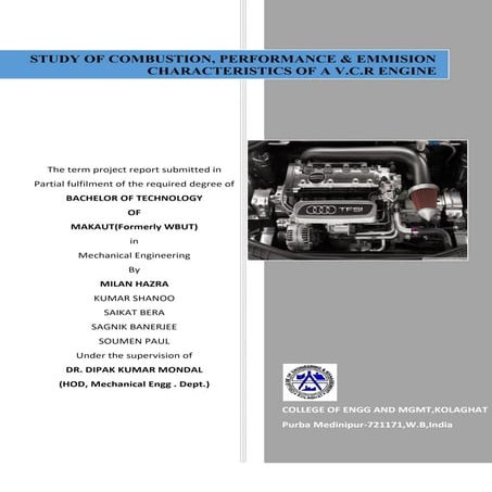 VCR ENGINE PROJECT PART 2 | PDF
