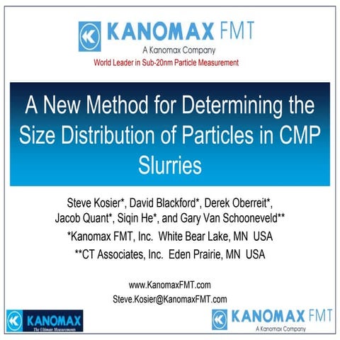 ICPT CMPUG 2018: A New Method for Determining the Size Distribution of ...