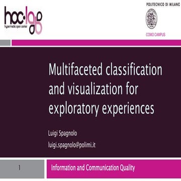 Multifaceted classifications and interactive visualization for ...