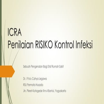 Pengantar Aplikasi ICRA bagi PPI di Rumah Sakit | PPTX