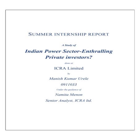 Icra internship report | PDF