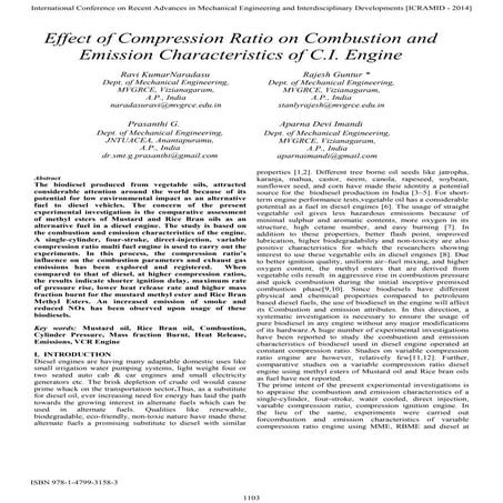Experimental Study of Biodiesel Combustion Characteristics | PDF