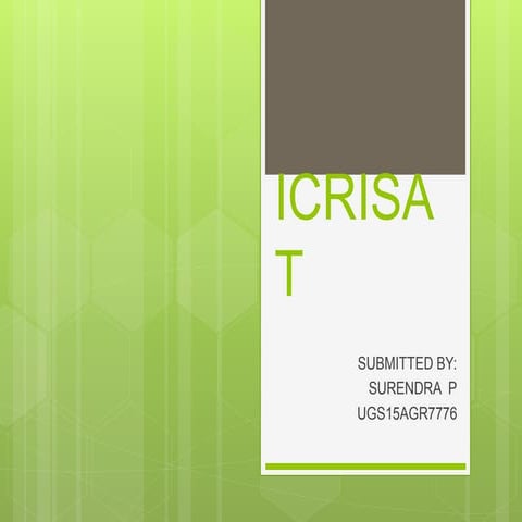 Icrisat | PPTX