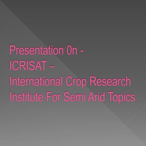 ICRISAT | PPTX