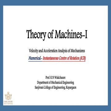 Basics of Instantaneous Center rotation | PPTX