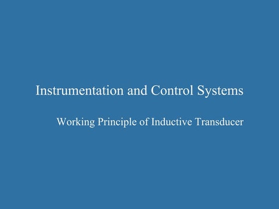 Classification of transducer | PPT