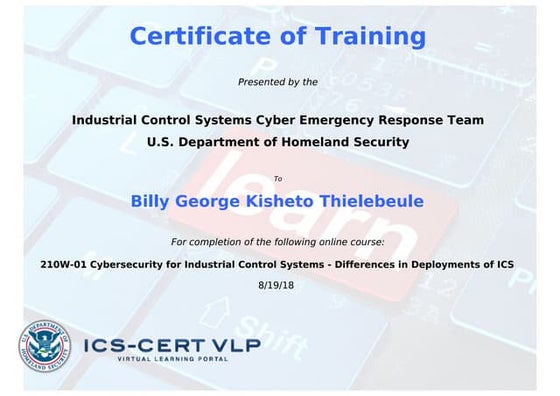 4 ics vlp certificate | PPT