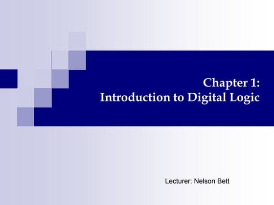 chapter1.pptx digital logic design for electrical engineering | PPTX