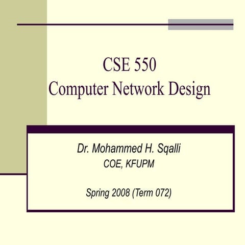Year 2 Network design and set-up for computer Science student | PPT