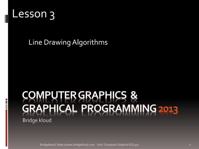 Line Drawing Algorithms Computer Graphics And Graphical Programming Ppt