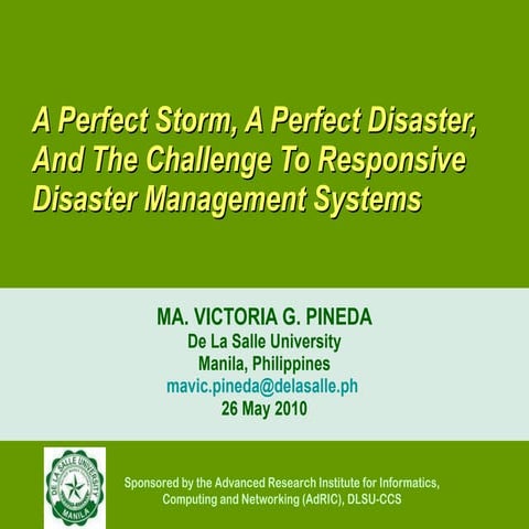 A Perfect Storm, A Perfect Disaster, And The Challenge To Responsive ...