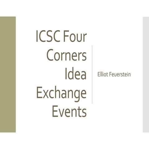 ICSC Four Corners Idea Exchange Events | PPT