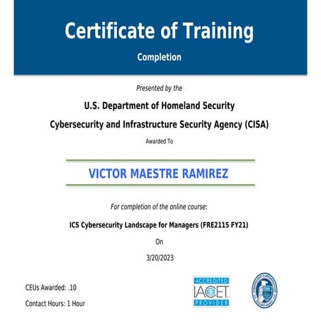 ICS Cybersecurity Landscape for Managers | PDF