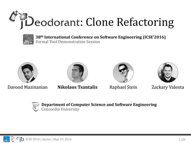 Jdeodorant Clone Refactoring Ppt 6590