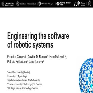 Engineering the software of robotic systems - 1 - Introduction [ICSE ...