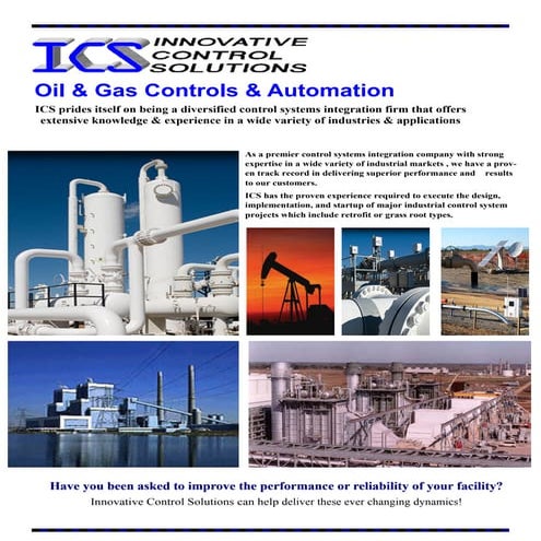 ICS Oil & Gas Controls Brochure | PDF | Computer Software and ...