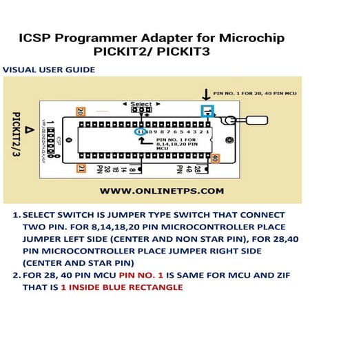 Icsp programmer adapter for microchip pickit2 pickit3 | PDF