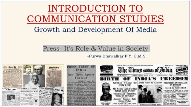 Role of newspaper in indian freedom movement | PPT