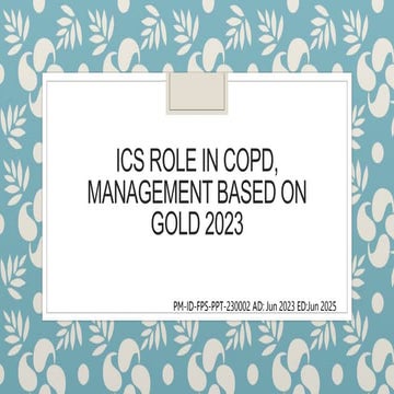 ICS Role in COPD, Management based on GOLD 2023.pptx