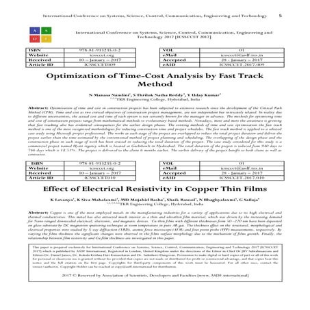 Optimization of Time-Cost Analysis by Fast Track Method | PDF