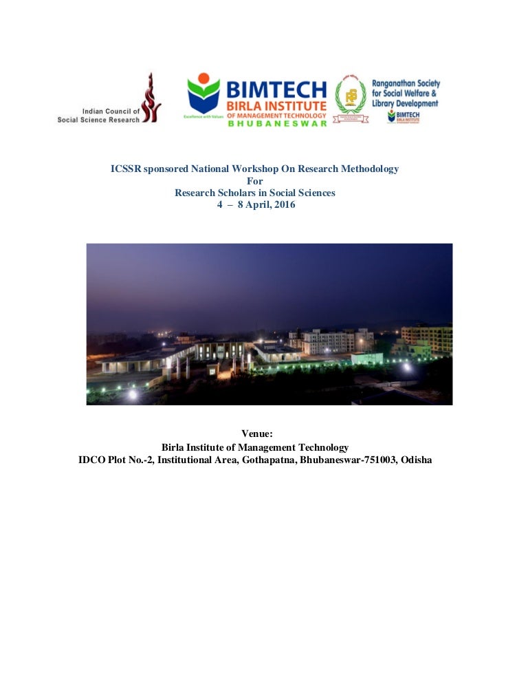 ICSSR Sponsored Workshop On Research Methodology In Social Sciences icssr-sponsored-workshop-on-research-methodology-in-social-sciences