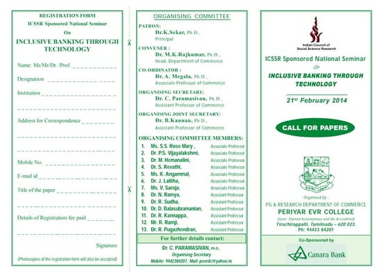 Icssr seminar call letter | PDF