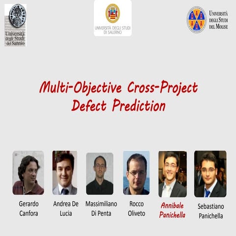 Multi Objective Cross Project Defect Prediction Ppt