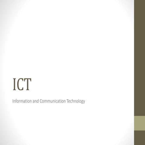 Ict | PPTX | Technology & Computing