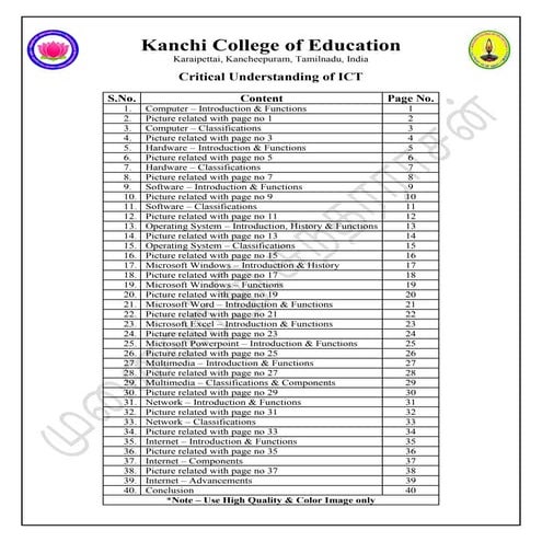 Criticial Understanding of ICT Record | DOCX | Operating Systems ...