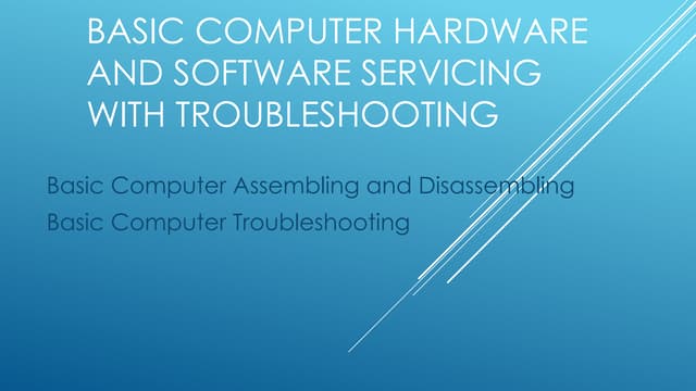 Assembling and disassembling pc. pdf | PDF