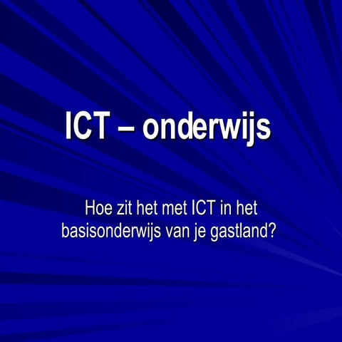 ICT-onderwijs | PPT
