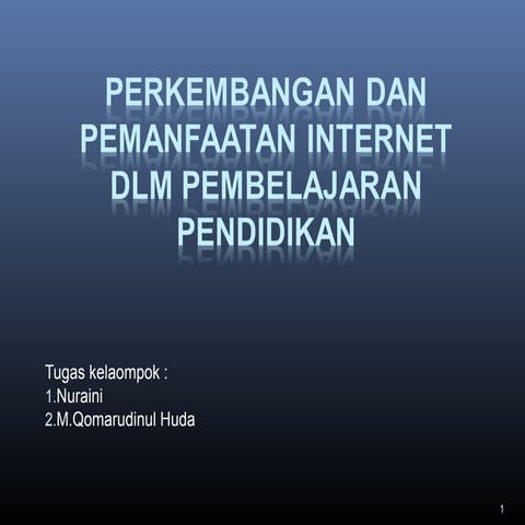 pemanfaatan internet dalam pembelajaran | PPT