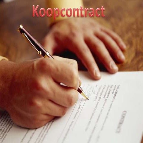 Koopcontract | PPT