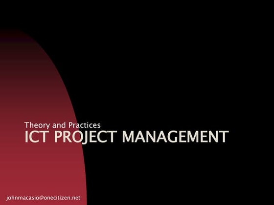 Introduction to ict project management | PPTX