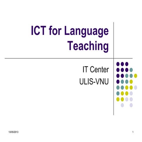 Ict4 lt ulis teacher training | PPSX