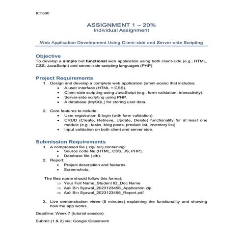 ICT600 - Assignment 1 - Instructions (20%).pdf