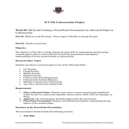 ICT 942 Week 03 and 04 Lab.pdf ICT 942nn | PDF