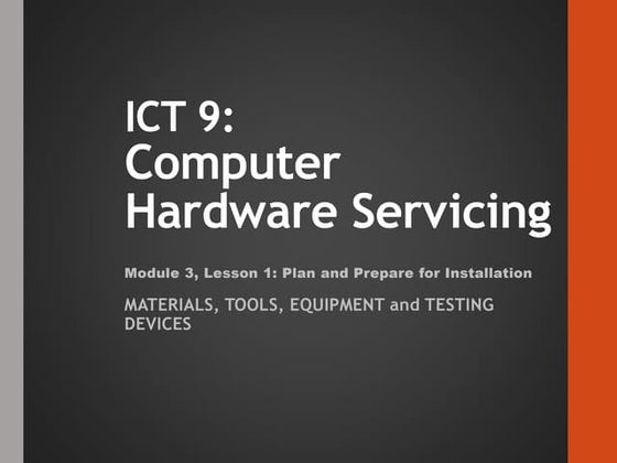 Computer system servicing | PPT | Secondary Education | Education