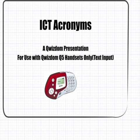ICT Acronyms Quiz | PPT | Technology & Computing