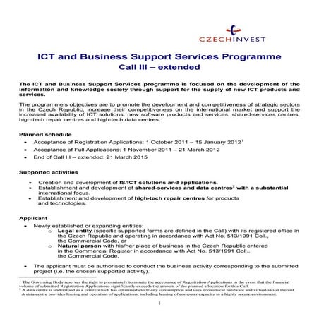 ICT and Business Support Programme | PDF