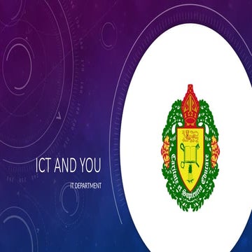 ICT and You 2022 is a power point presentation on login into and ...