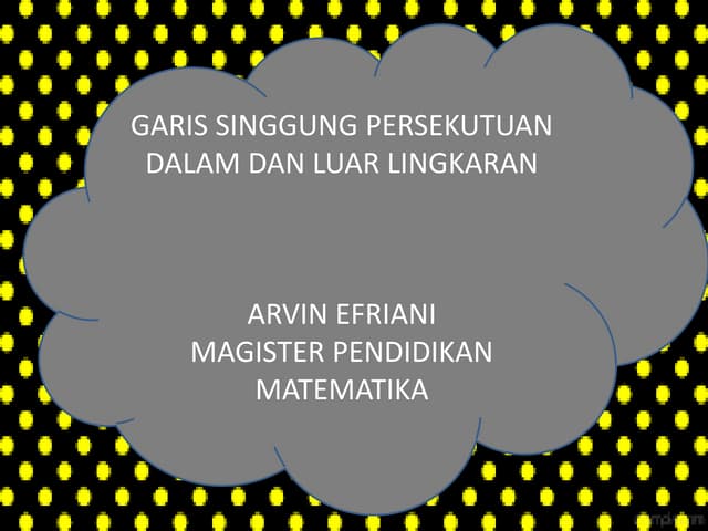 PPT Persamaan garis singgung lingkaran | PPTX